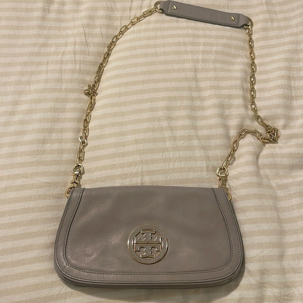 Tory Burch Amanda Logo Crossbody/Clutch - Gem